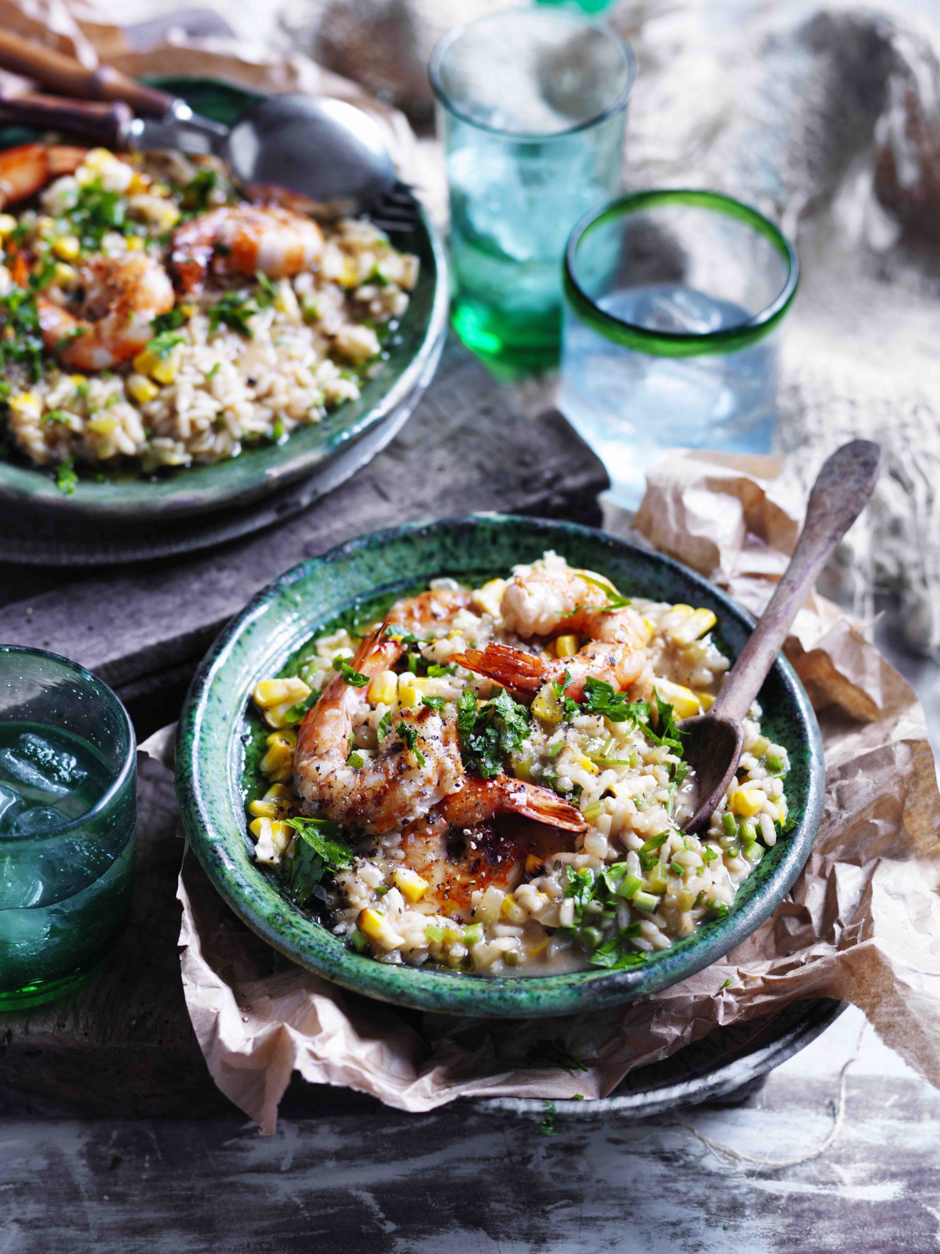 Prawn, rosemary and corn risotto recipe | Woman and Home Magazine