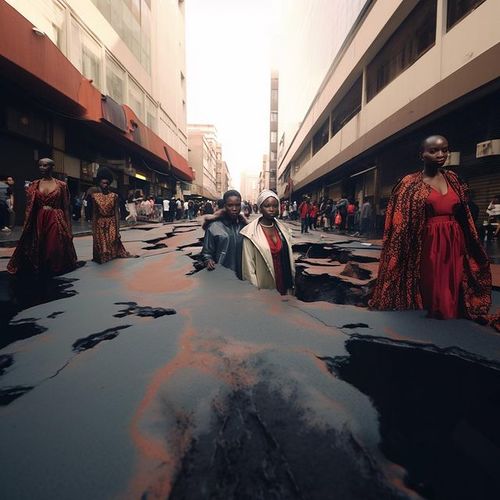 South African spirit shines through an artist's take on Bree St. explosion