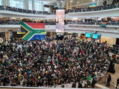 SEE: South Africa's Springboks return to warm welcome home at OR Tambo